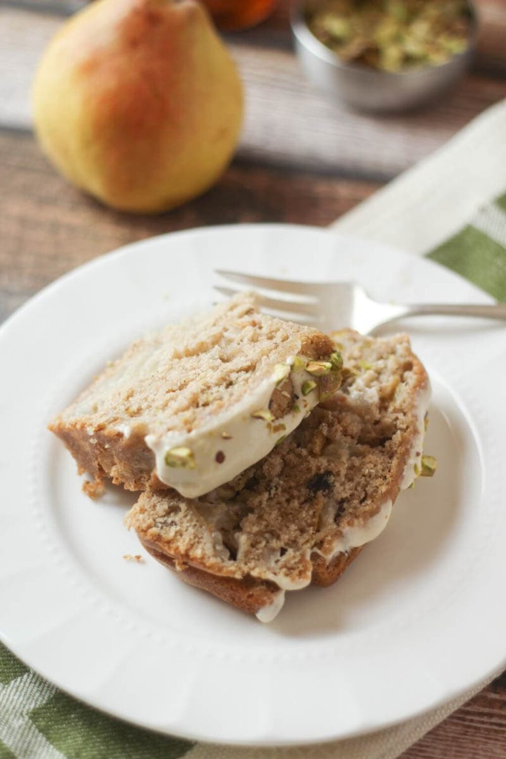 Spiced Pear and Pistachio Bread Recipe - The Wanderlust Kitchen