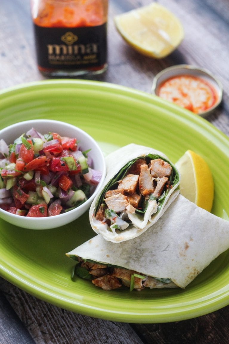 Healthy Moroccan Chicken Wrap Recipe - The Wanderlust Kitchen