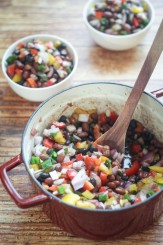 Mexican Three Bean and Three Pepper Salad Recipe - The Wanderlust Kitchen