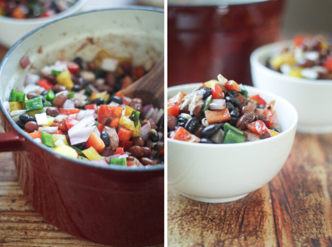 Mexican Three Bean and Three Pepper Salad Recipe - The Wanderlust Kitchen
