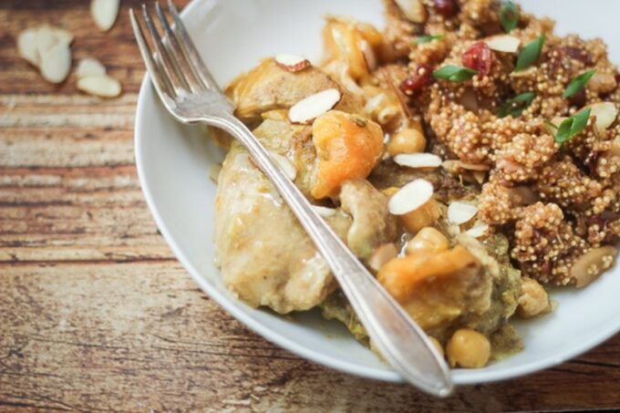 Slow Cooker Moroccan Chicken with Apricots - The Wanderlust Kitchen