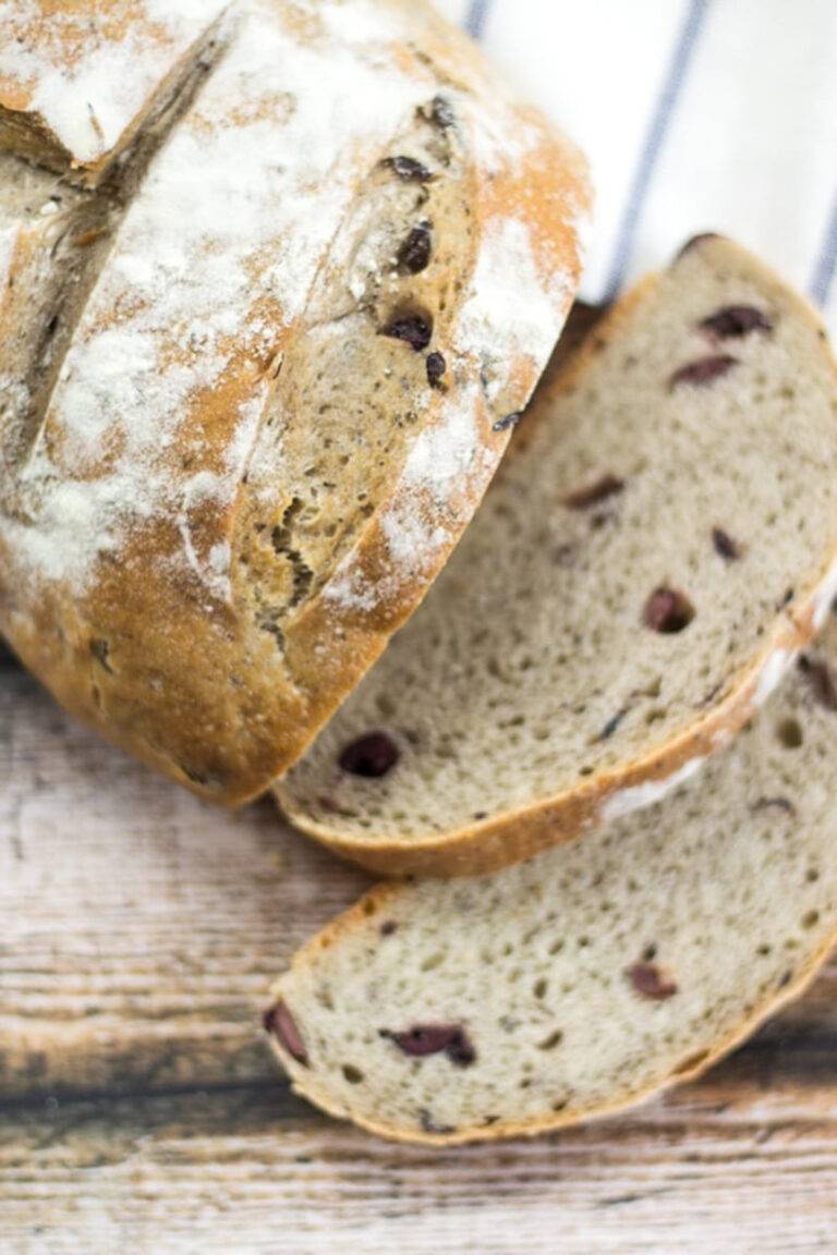 Easy Rustic Olive Bread Recipe - The Wanderlust Kitchen