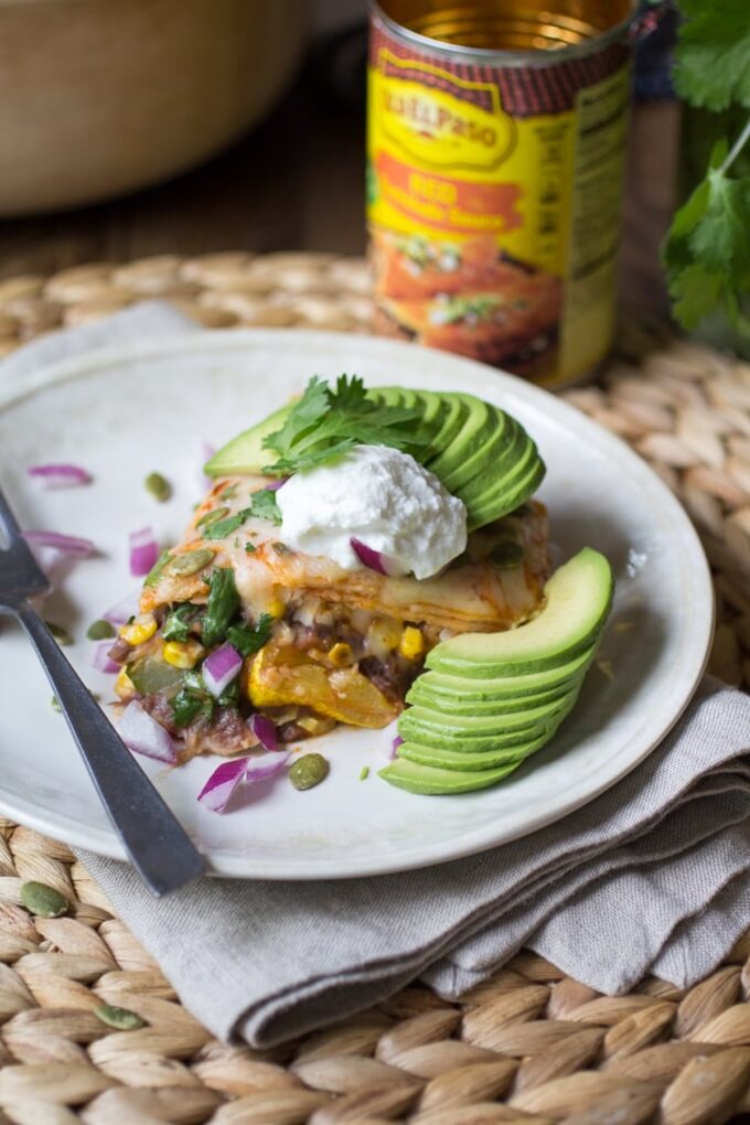 Enchilada Pie - The Wanderlust Kitchen