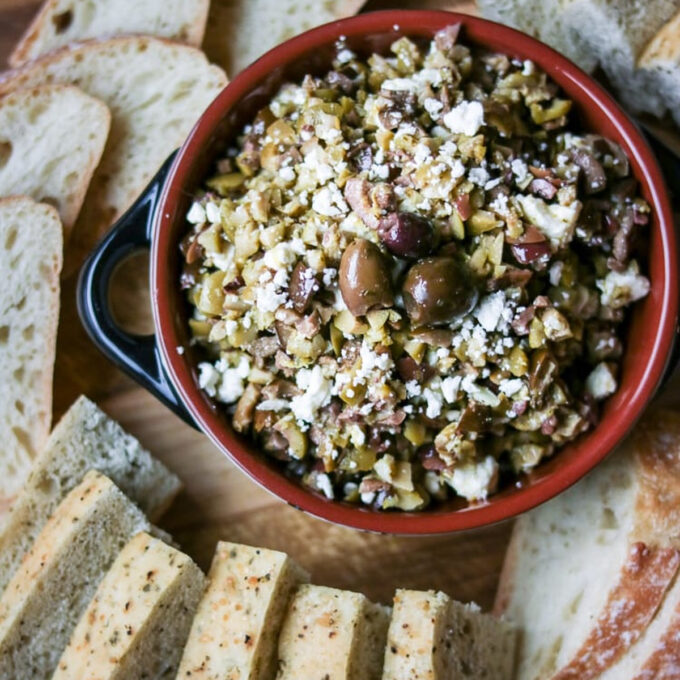 Lemony Olive Tapenade with Feta - The Wanderlust Kitchen