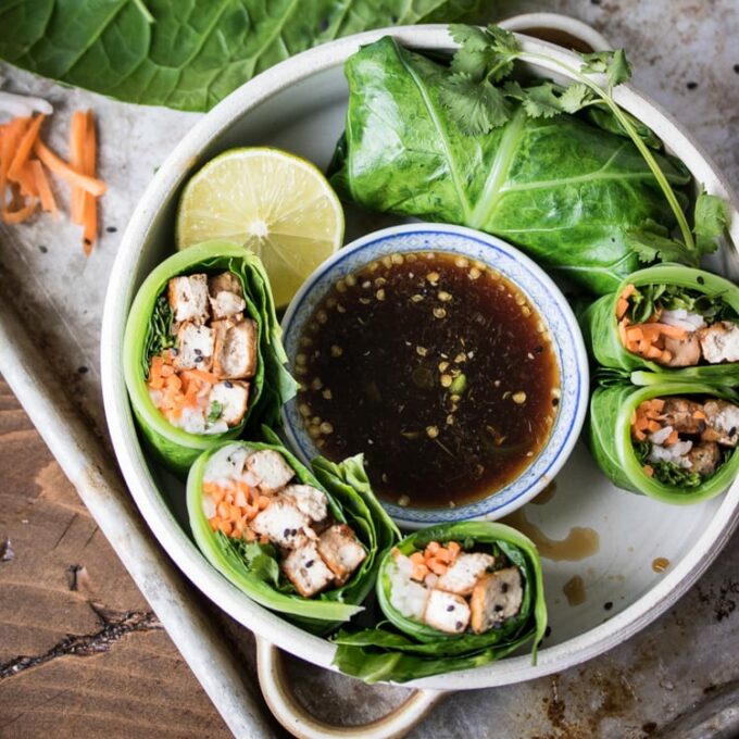 Vegan Banh Mi Collard Wraps Recipe - The Wanderlust Kitchen