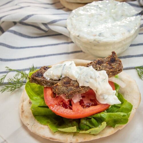 Lamb and Beef Gyro with Authentic Tzatziki - The Wanderlust Kitchen