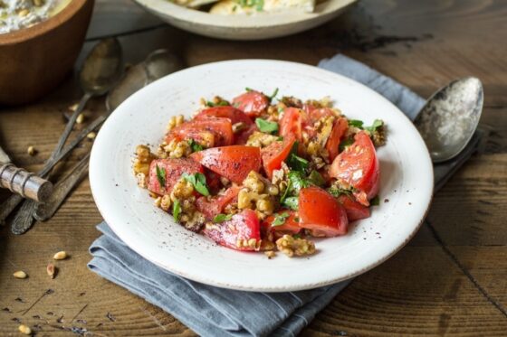 10 Minute Tomato and Walnut Salad - The Wanderlust Kitchen