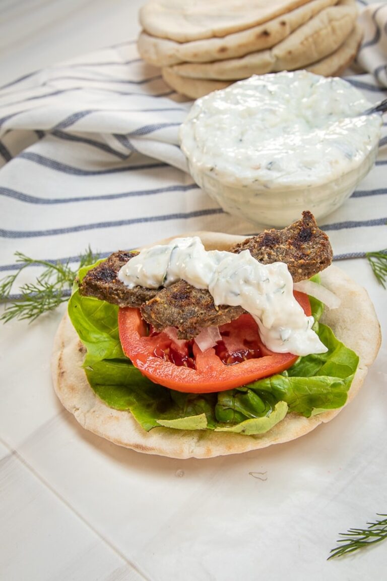 Lamb and Beef Gyro with Authentic Tzatziki - The Wanderlust Kitchen