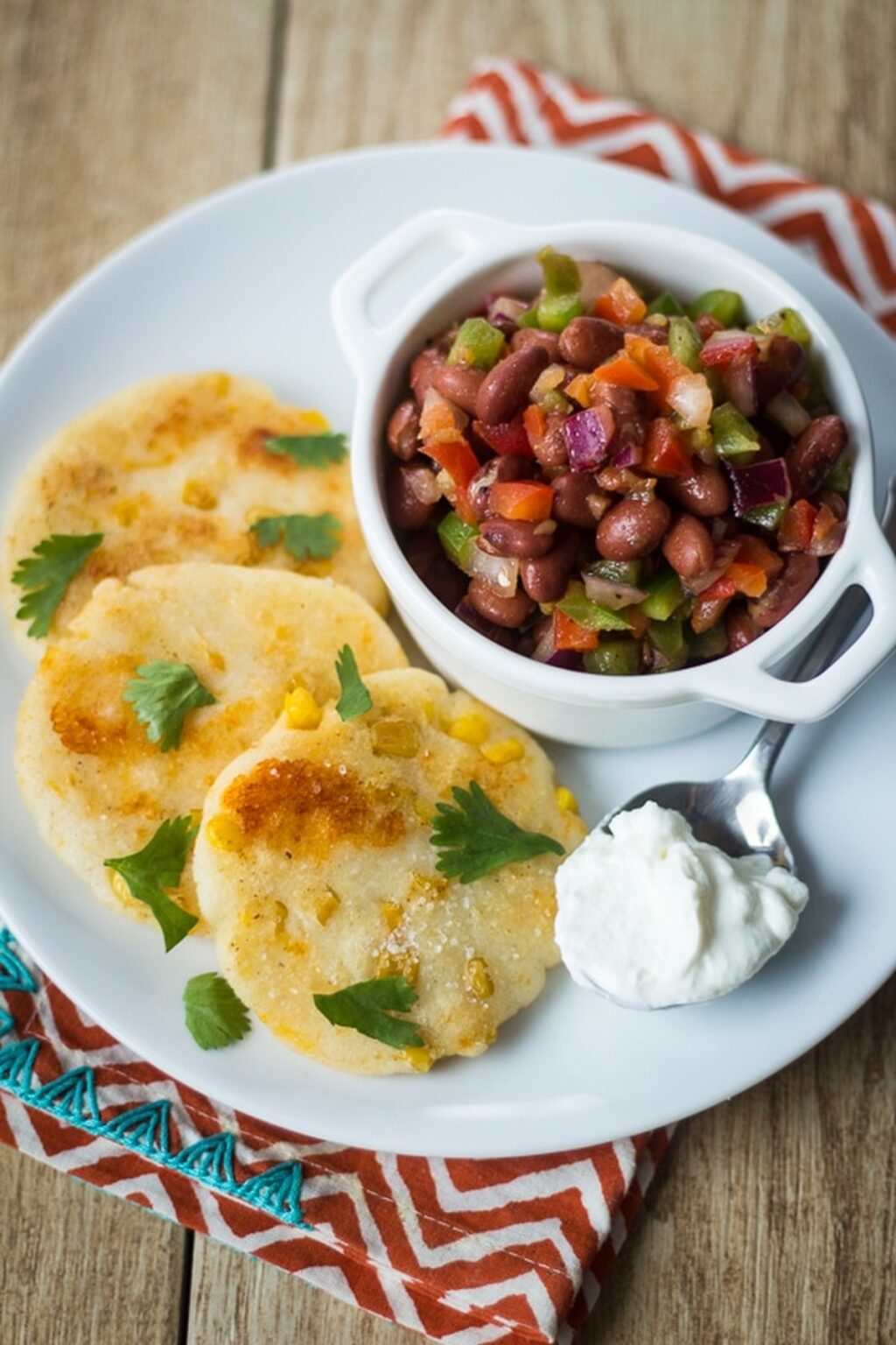 Cheesy Colombian Corn Cakes (Arepas) - The Wanderlust Kitchen