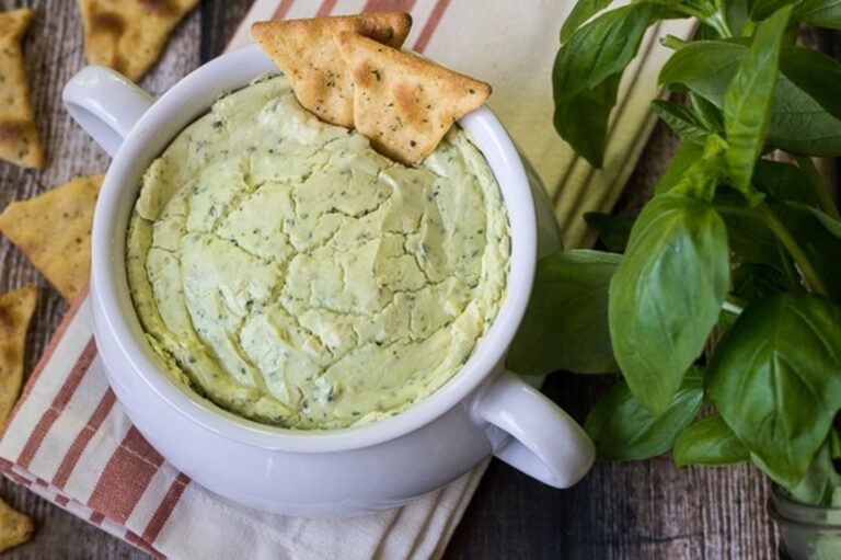 Basil Parmesan Dip - The Wanderlust Kitchen