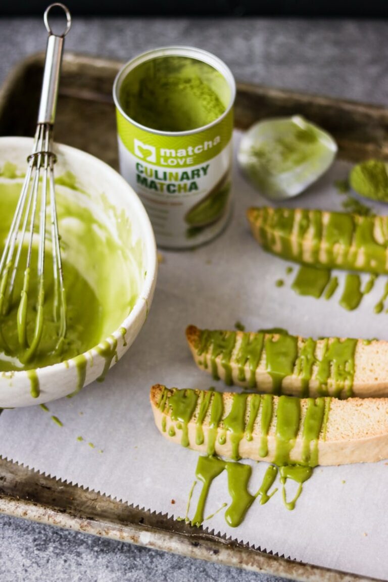 Easy Matcha Biscotti - The Wanderlust Kitchen
