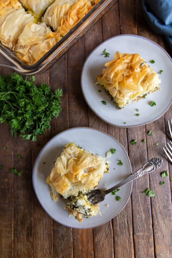 Spanakopita - Greek Spinach Pie - The Wanderlust Kitchen