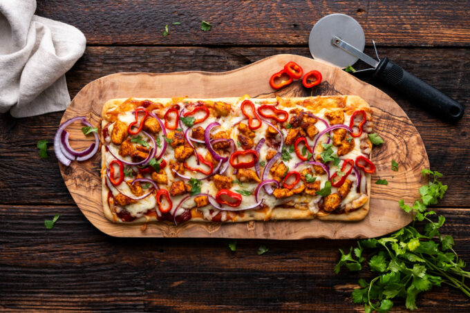 BBQ Chicken Flatbreads - The Wanderlust Kitchen