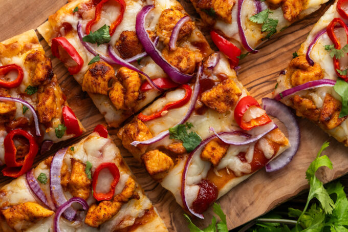BBQ Chicken Flatbreads - The Wanderlust Kitchen